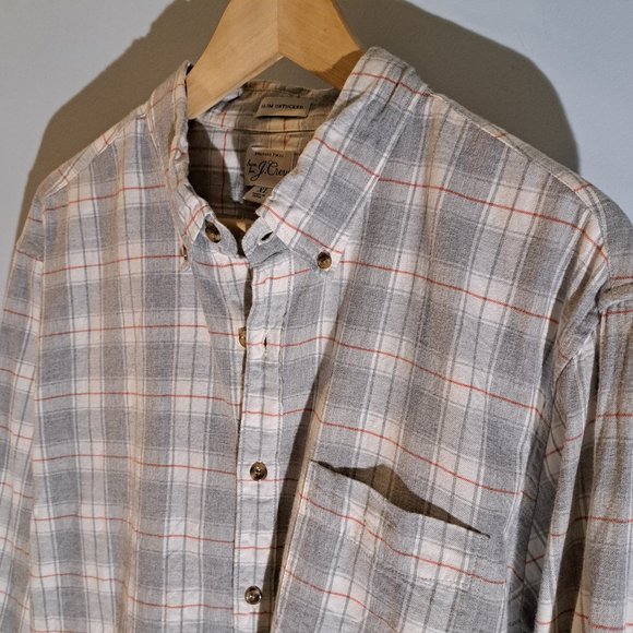 J. Crew | Shirts | J Crew Brushed Twill Slim Untucked Mens Xl Long Sleeve Button Down Plaid ...